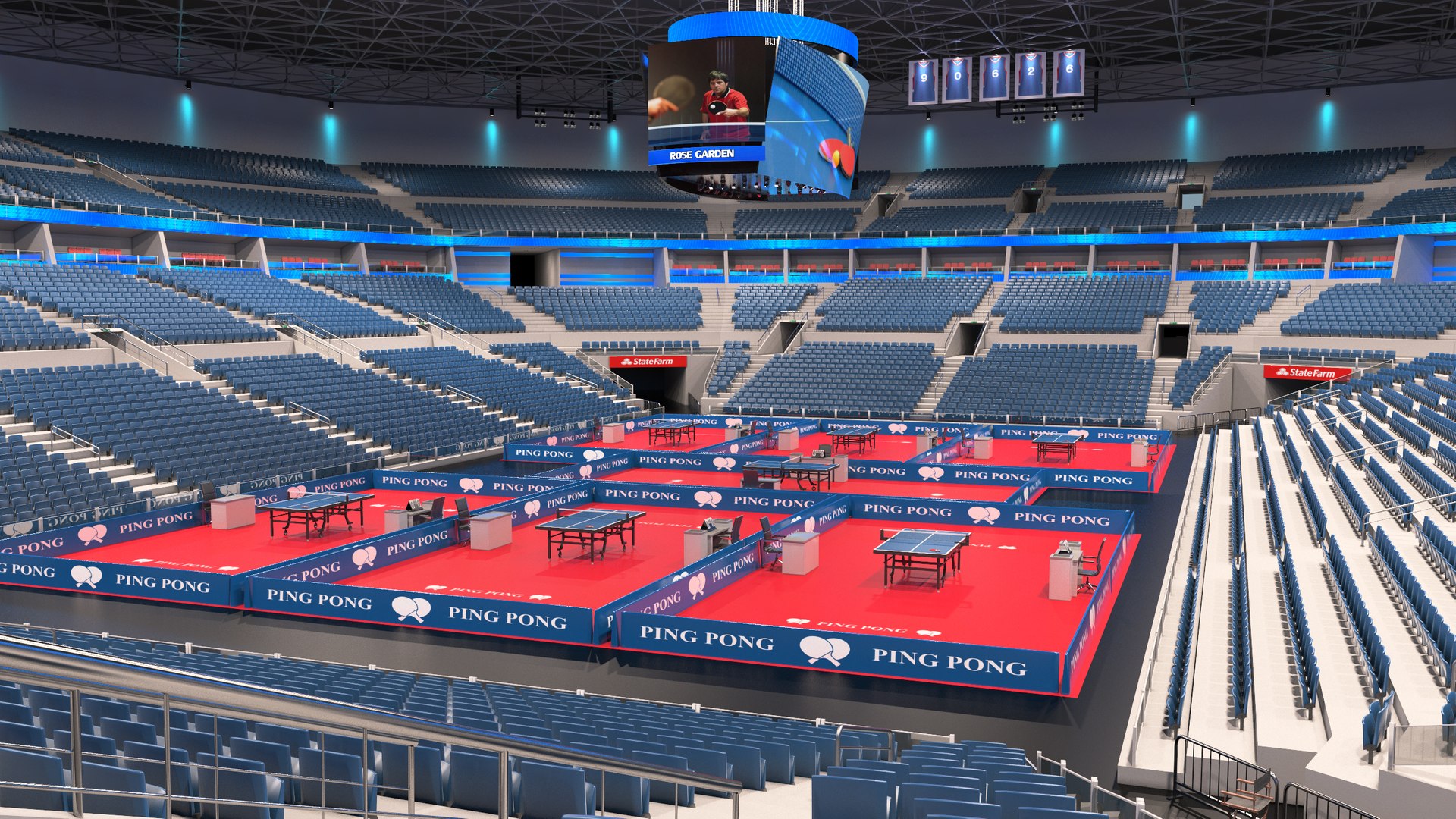 Table Tennis Arena 3D Model - TurboSquid 2102680