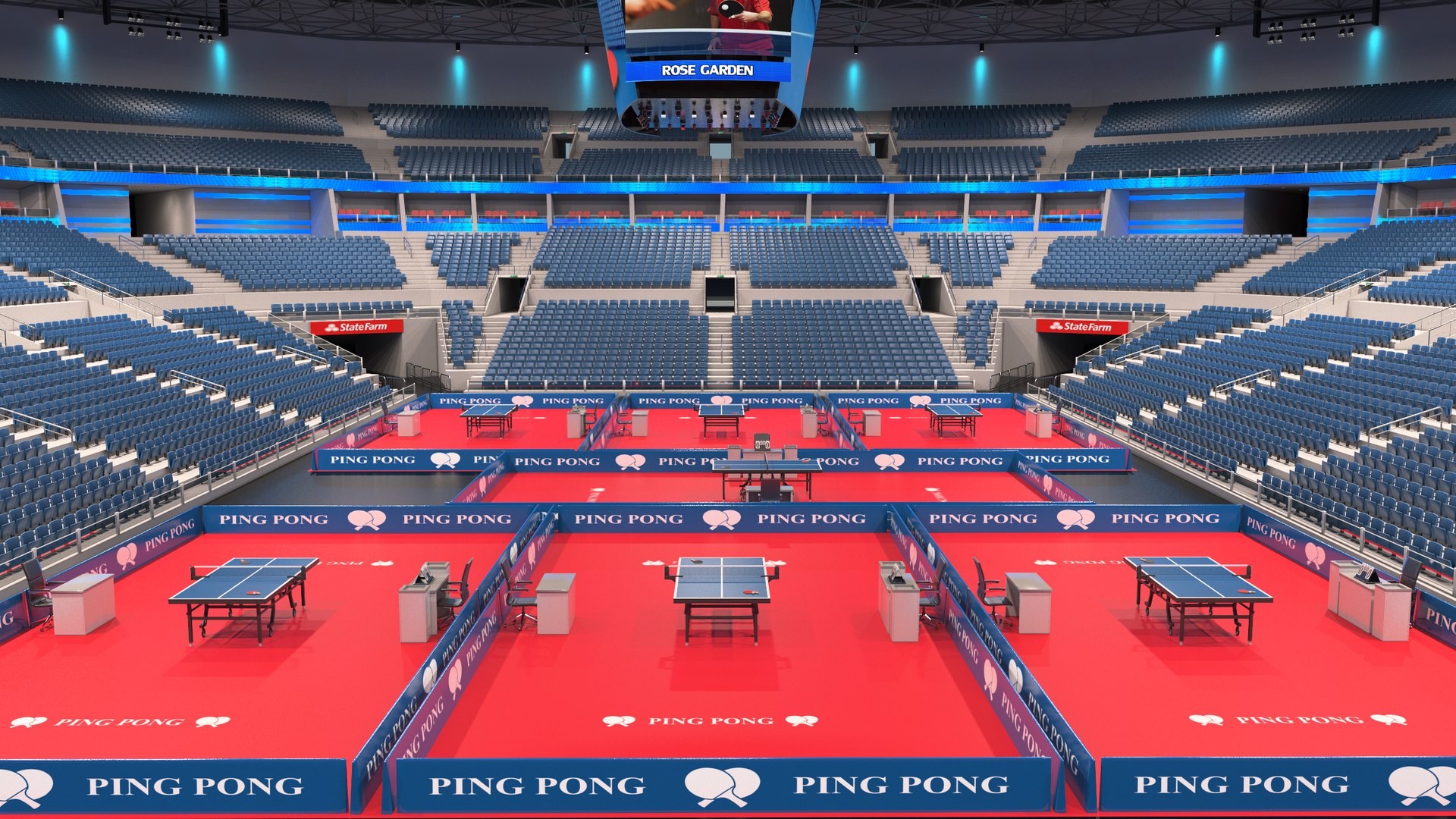 Table Tennis Arena 3D Model - TurboSquid 2102680