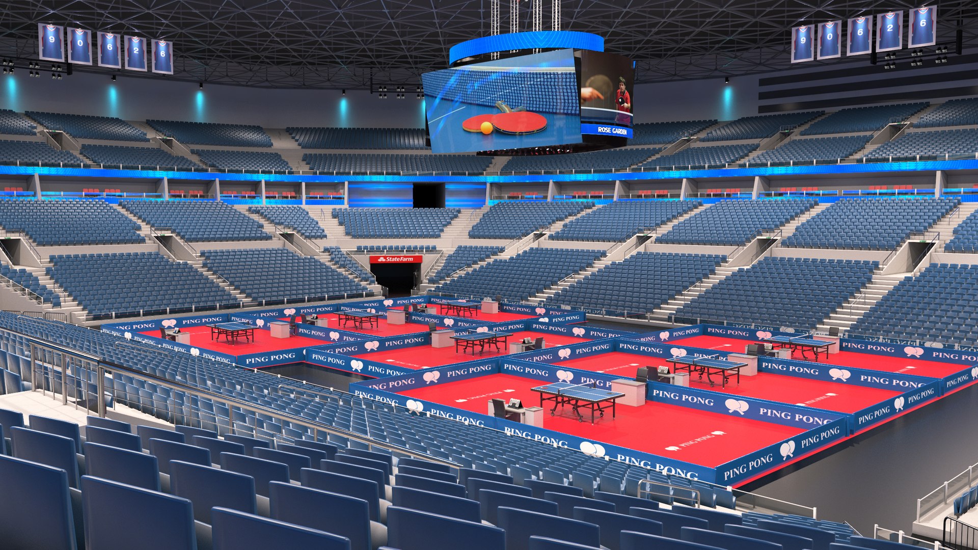 Table Tennis Arena 3D Model - TurboSquid 2102680