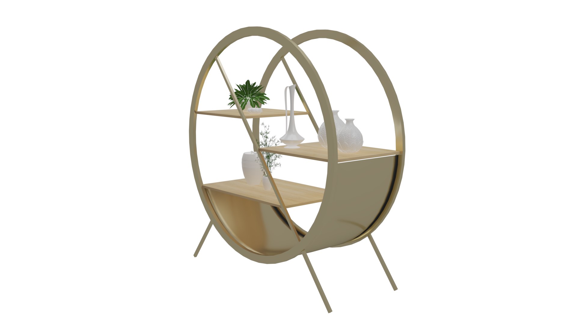 3D GOLDEN CIRCLE WHEEL TABLE - TurboSquid 2081039