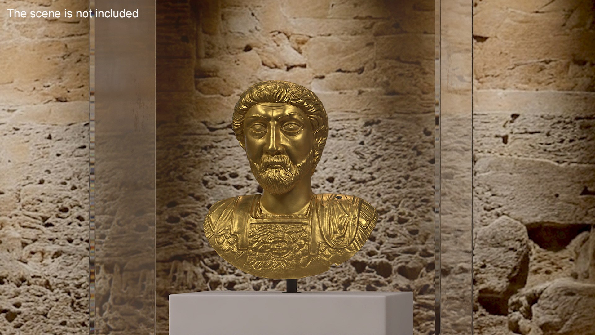 3D Golden Bust Of Marcus Aurelius Model - TurboSquid 2302395