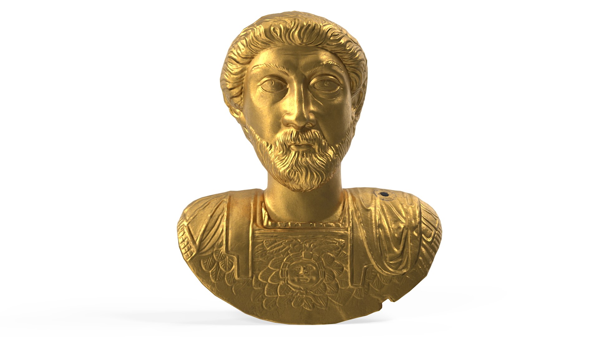 3D Golden Bust Of Marcus Aurelius Model - TurboSquid 2302395