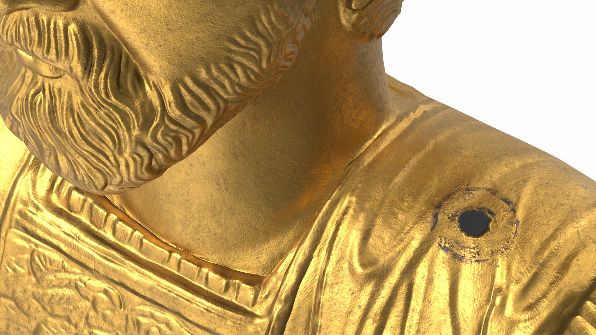 3D Golden Bust Of Marcus Aurelius Model - TurboSquid 2302395