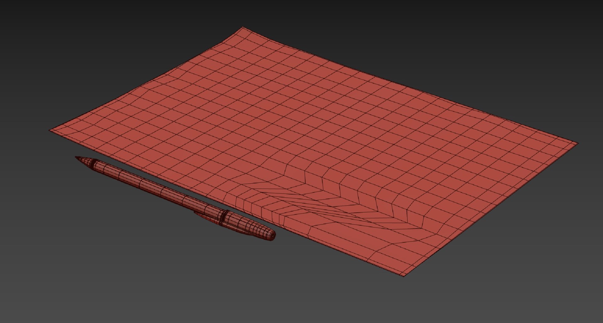 A4 Format Paper With Blue Pen 3D Model - TurboSquid 1844041