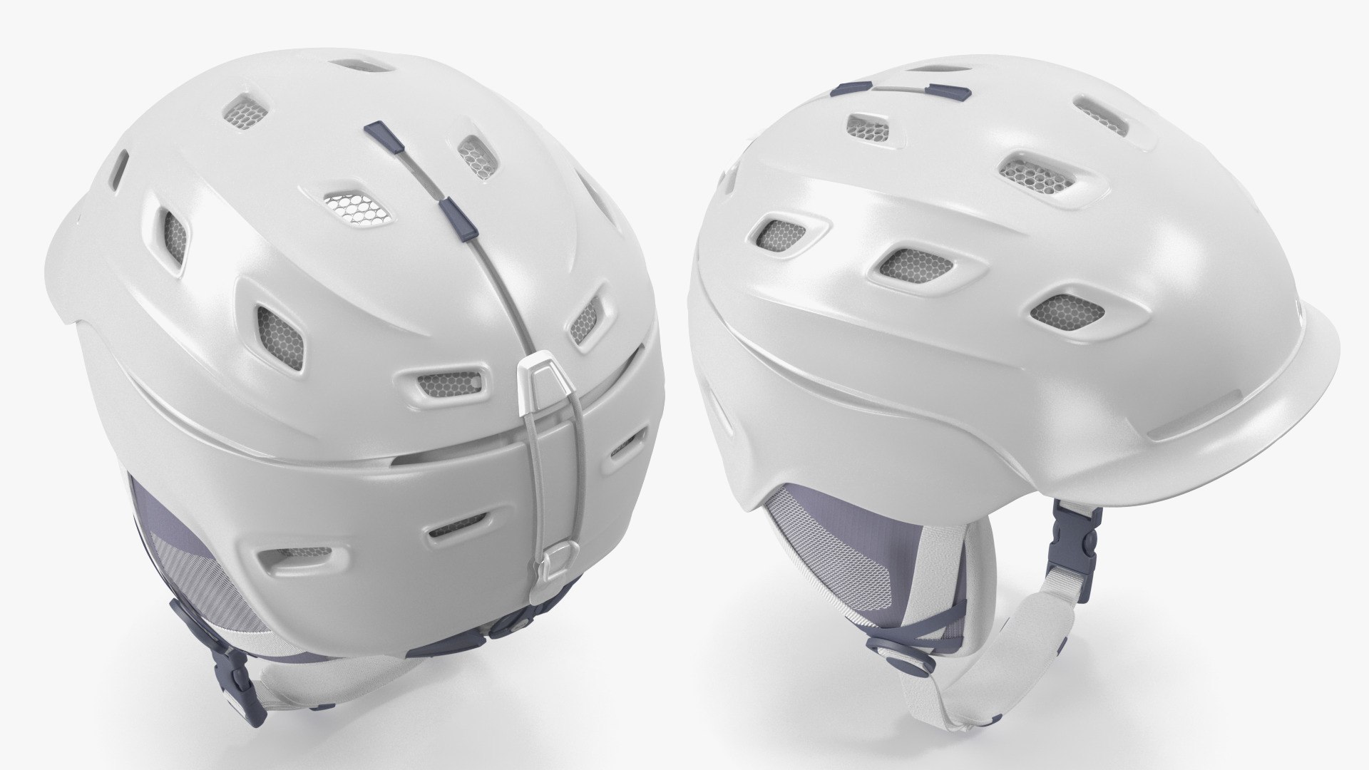 White Snowboard Helmet 3D - TurboSquid 2104090