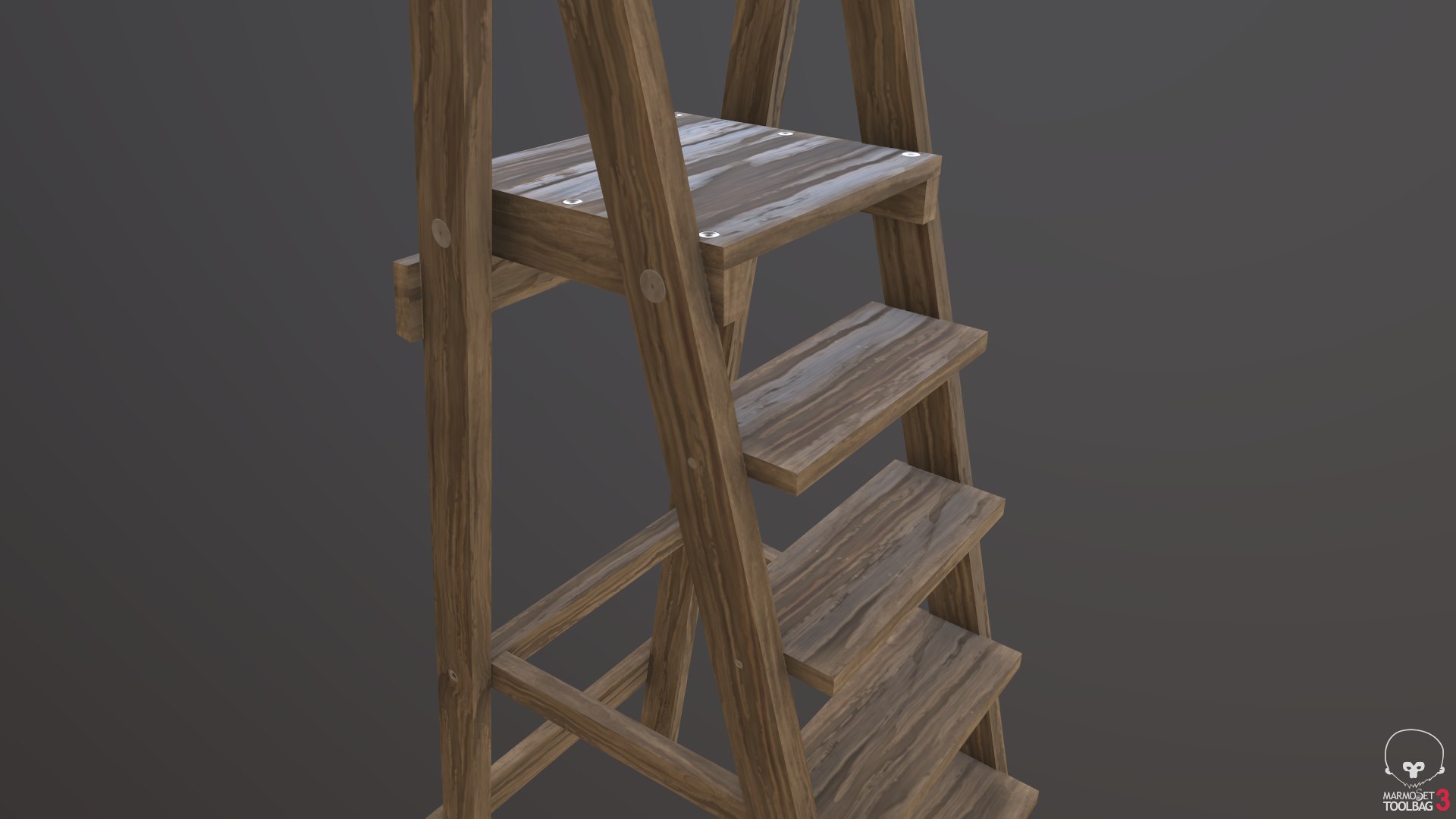 3D Model Wooden Ladder - TurboSquid 1453086