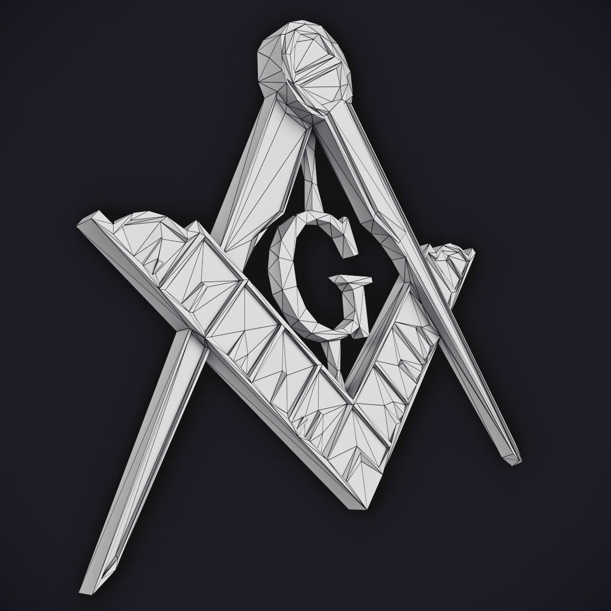 modelo 3d Símbolo de los Masones Low Poly - TurboSquid 1295895