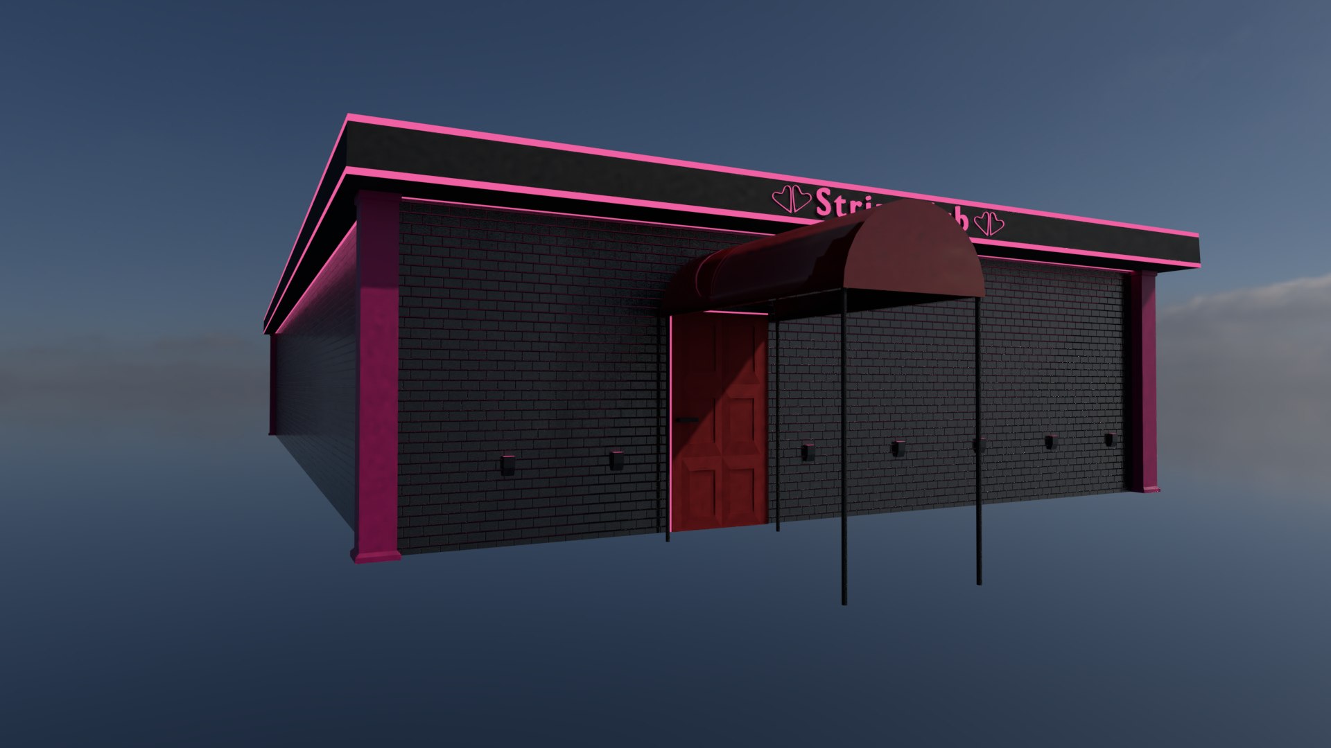 3D Strip Club Exterior - TurboSquid 2190750