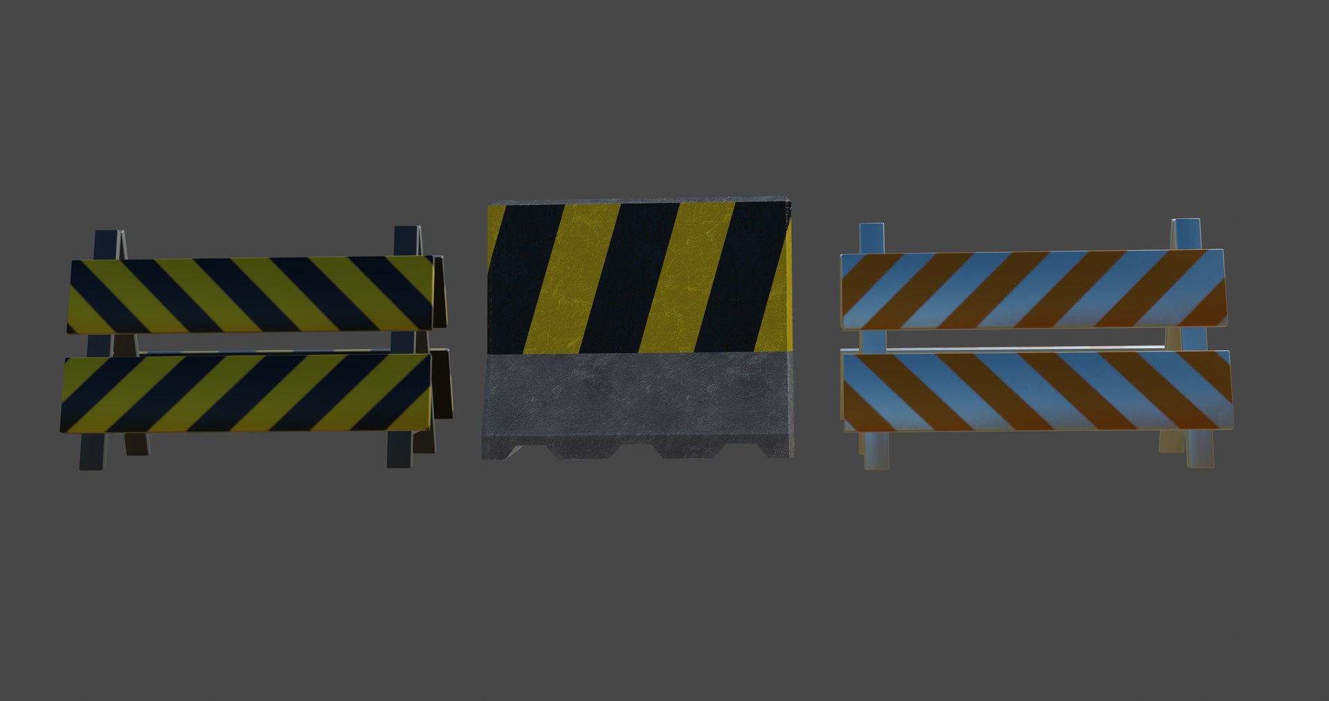 3D Low Poly Barrier Pack - TurboSquid 2201110