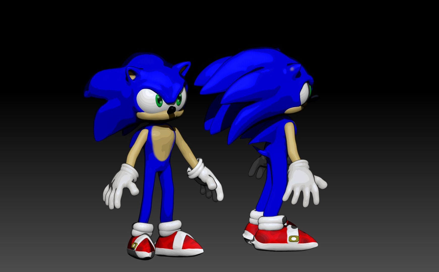 3d model mario sonic