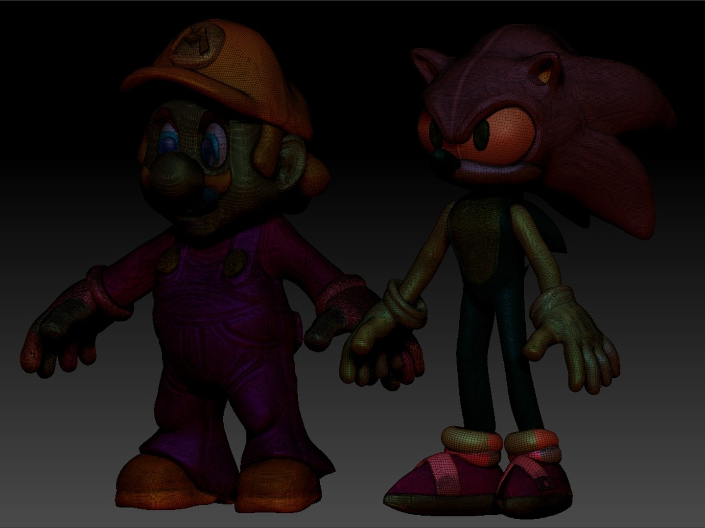 3d model mario sonic