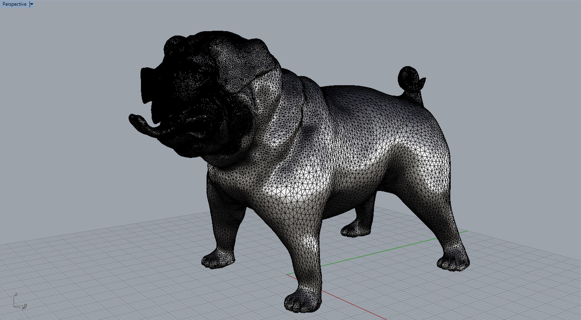 cool pug 3d model