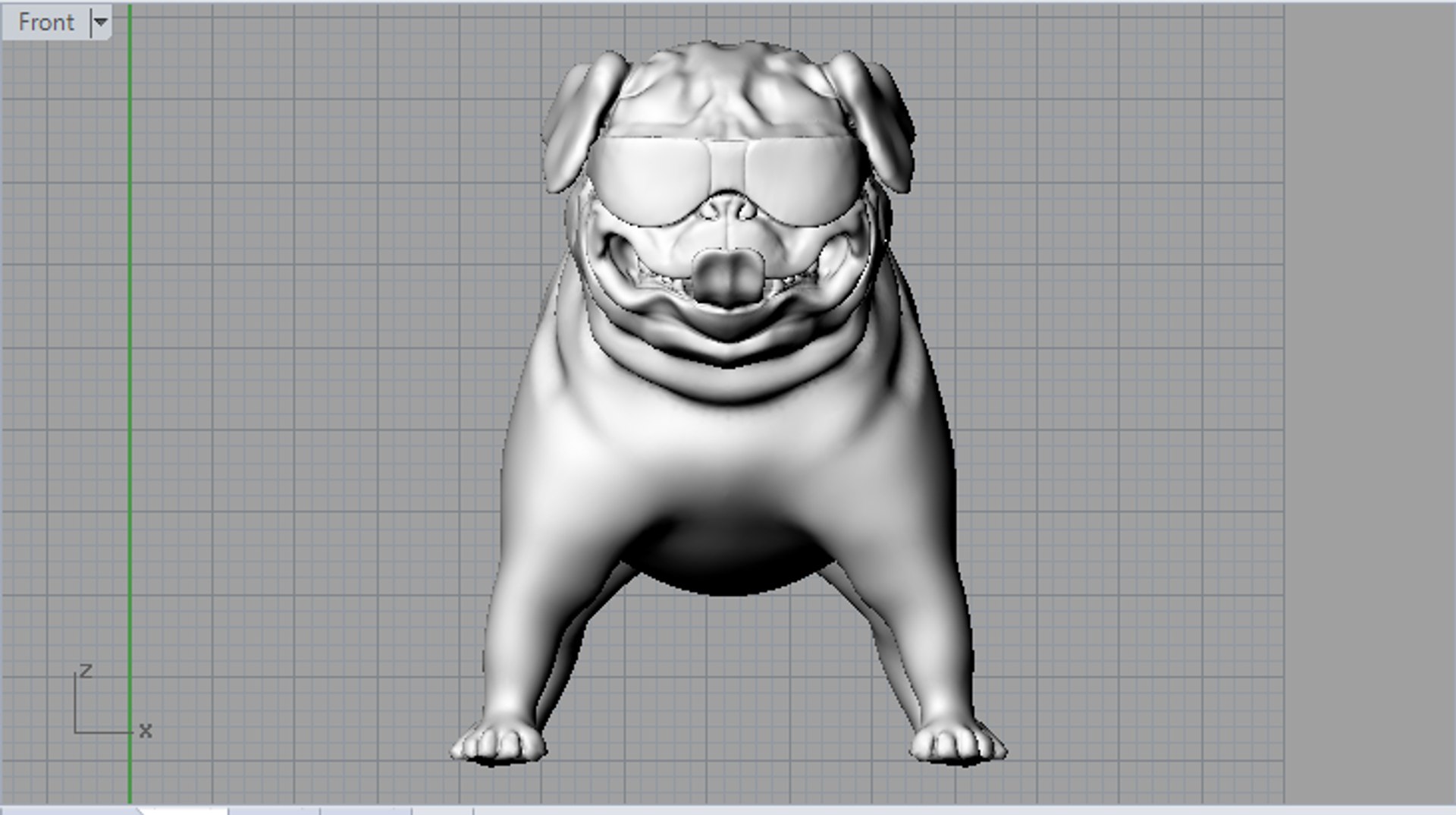 cool pug 3d model