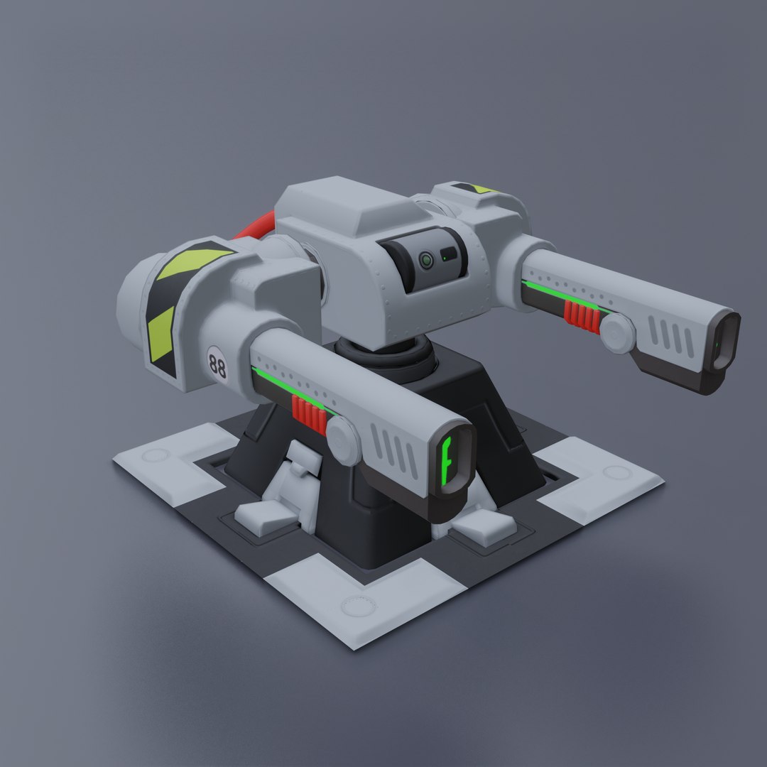 Scifi Turret 3D Model - TurboSquid 1677151
