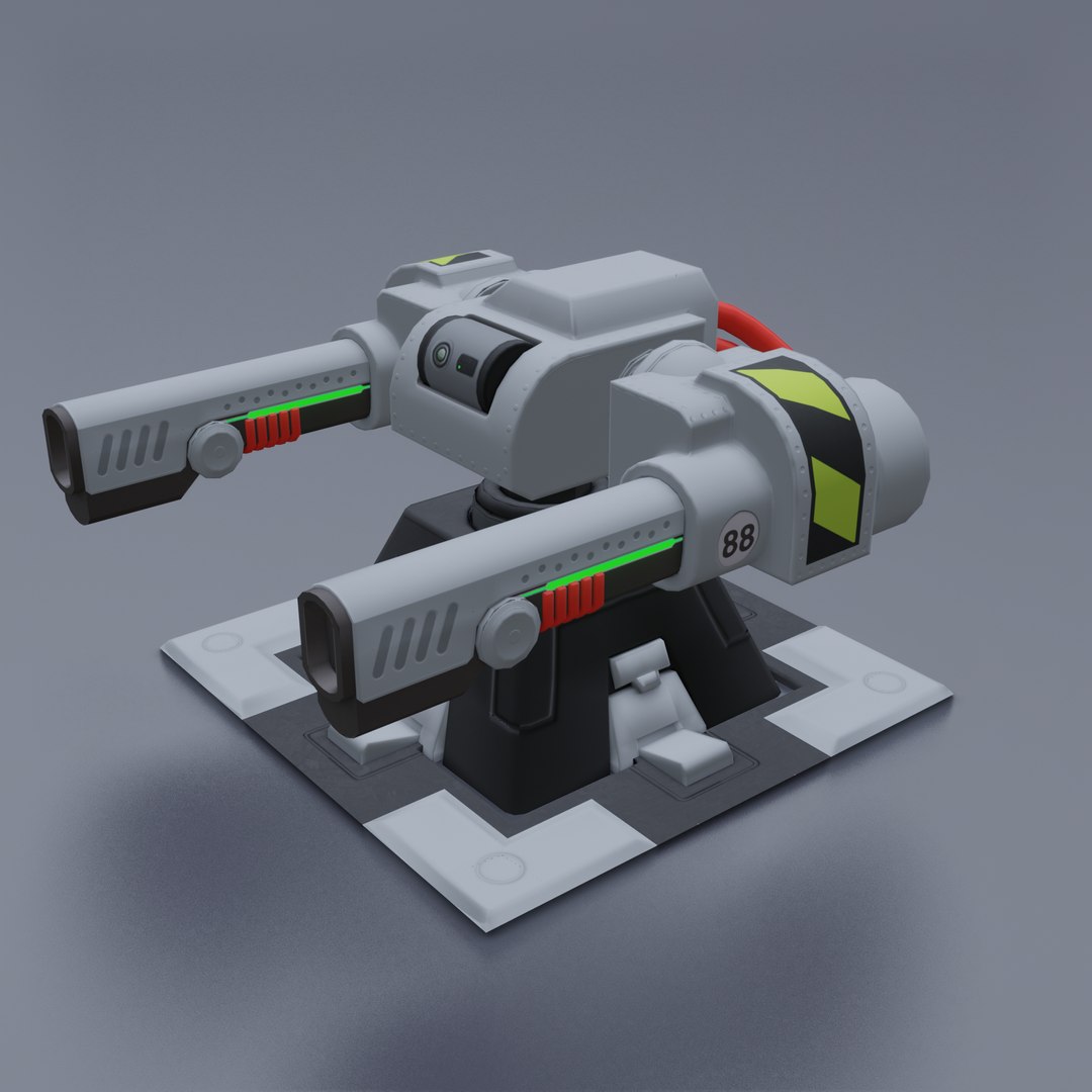 Scifi Turret 3D Model - TurboSquid 1677151