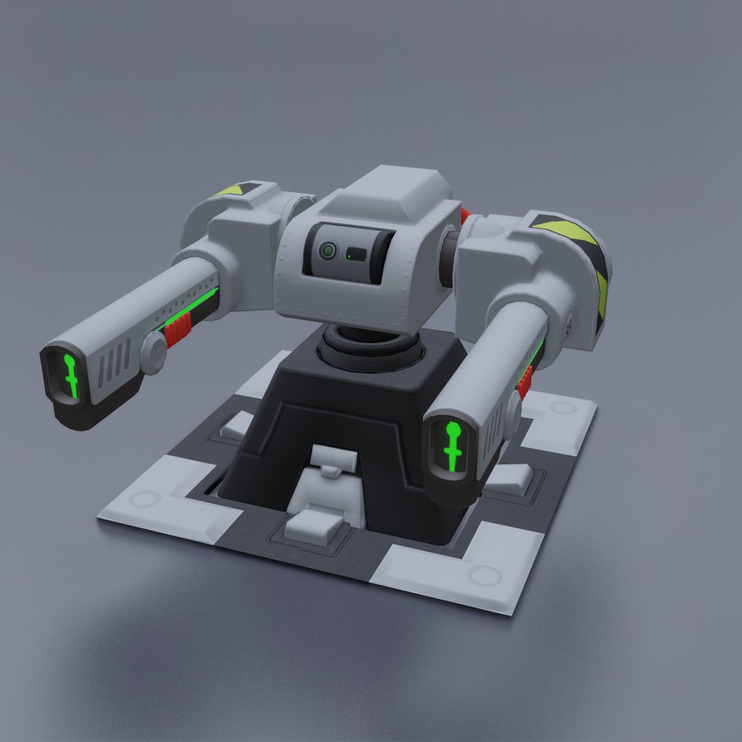 Scifi Turret 3D Model - TurboSquid 1677151