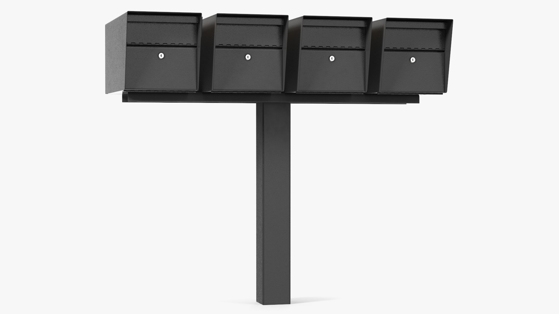 3D Four Doors Mailbox Cluster - TurboSquid 2015865