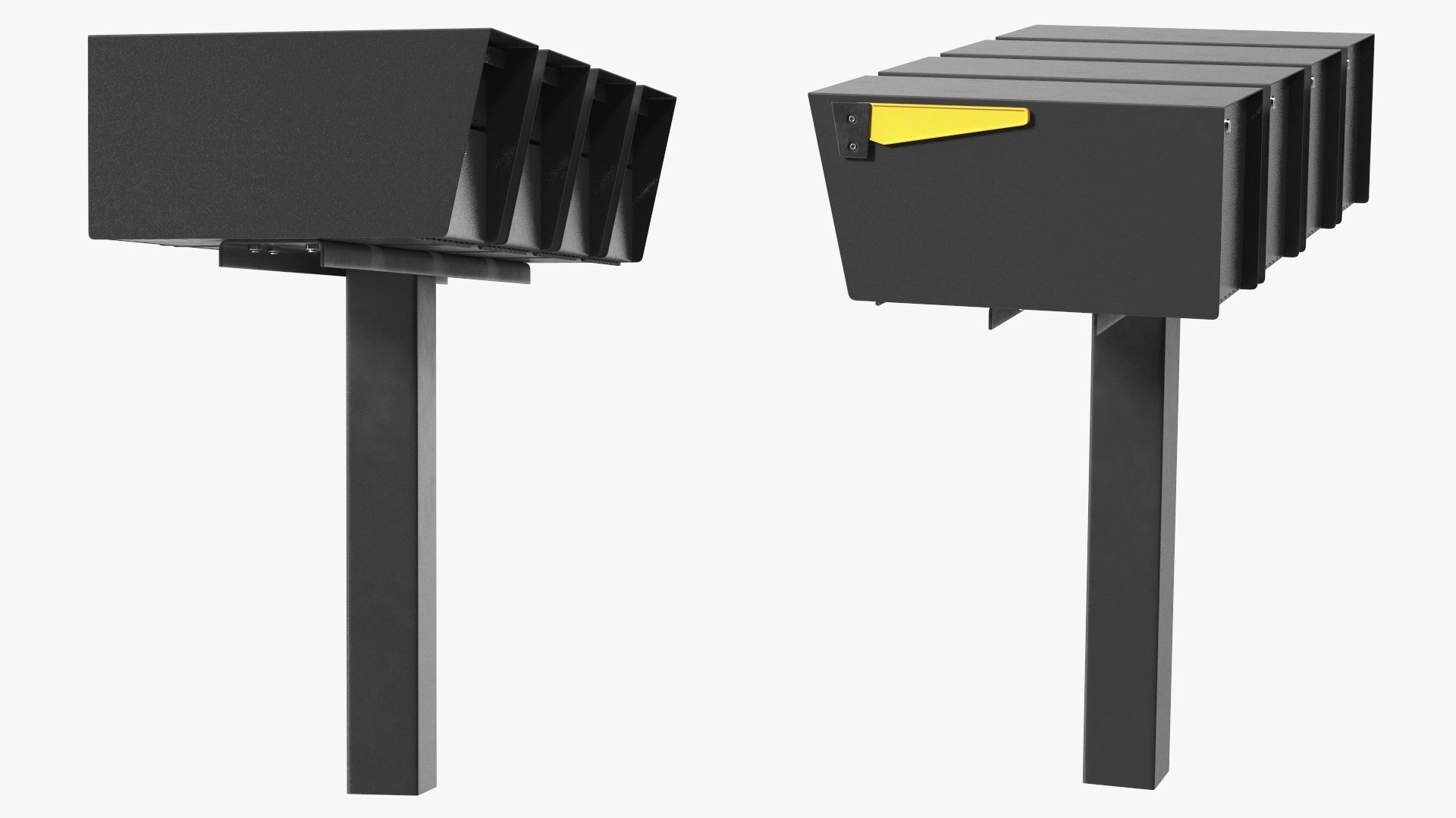 3D Four Doors Mailbox Cluster - TurboSquid 2015865