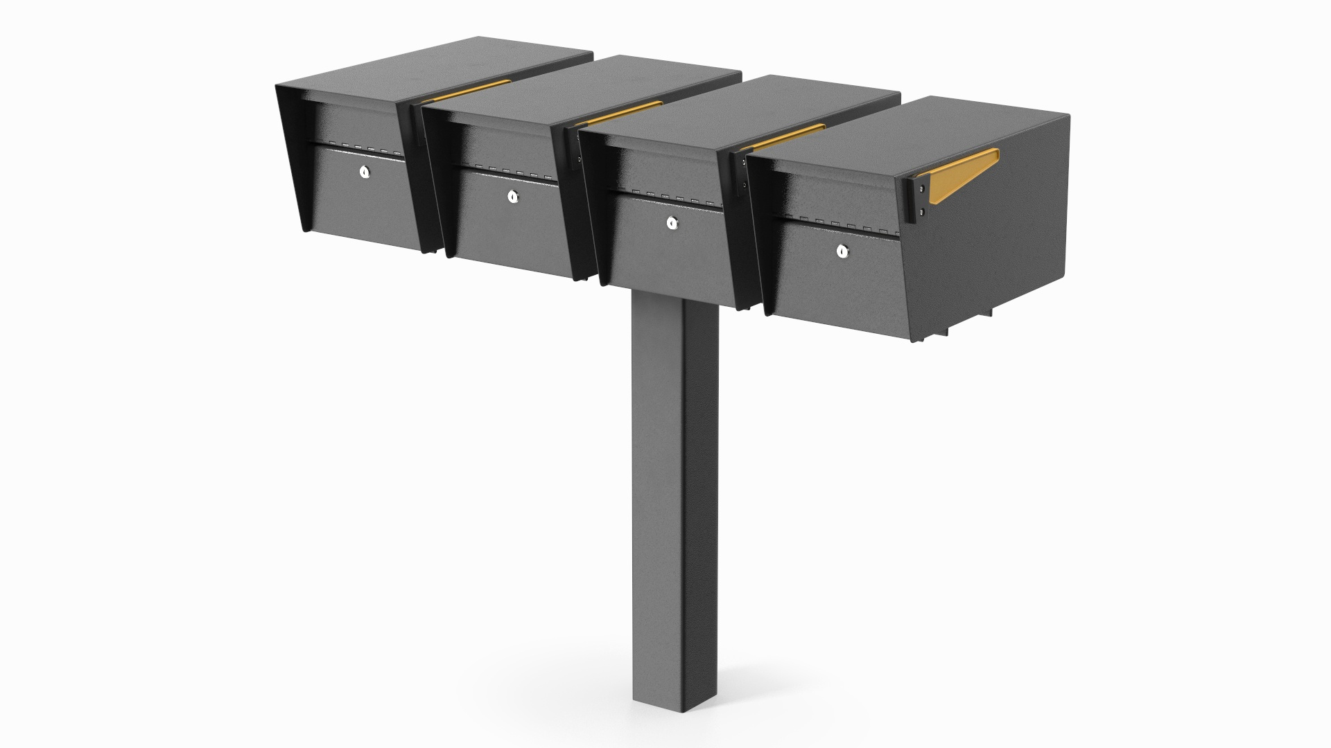 3D Four Doors Mailbox Cluster - TurboSquid 2015865