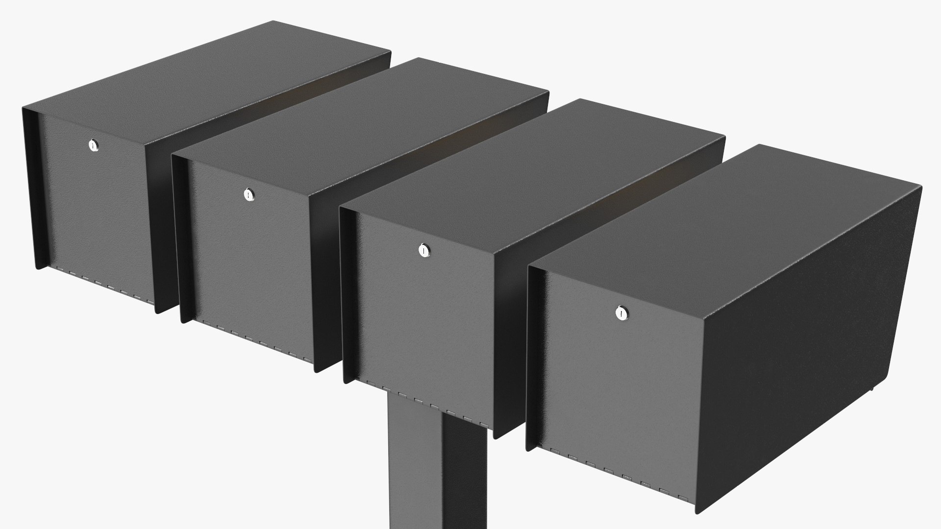 3D Four Doors Mailbox Cluster - TurboSquid 2015865
