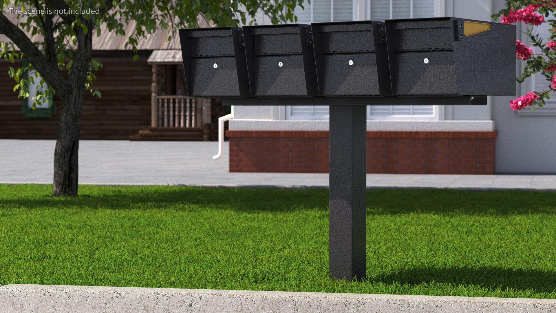 3D Four Doors Mailbox Cluster - TurboSquid 2015865