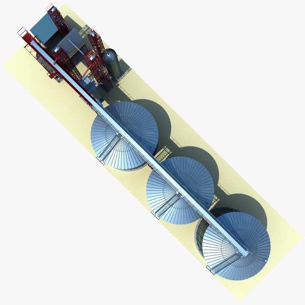 factory silos 3d model