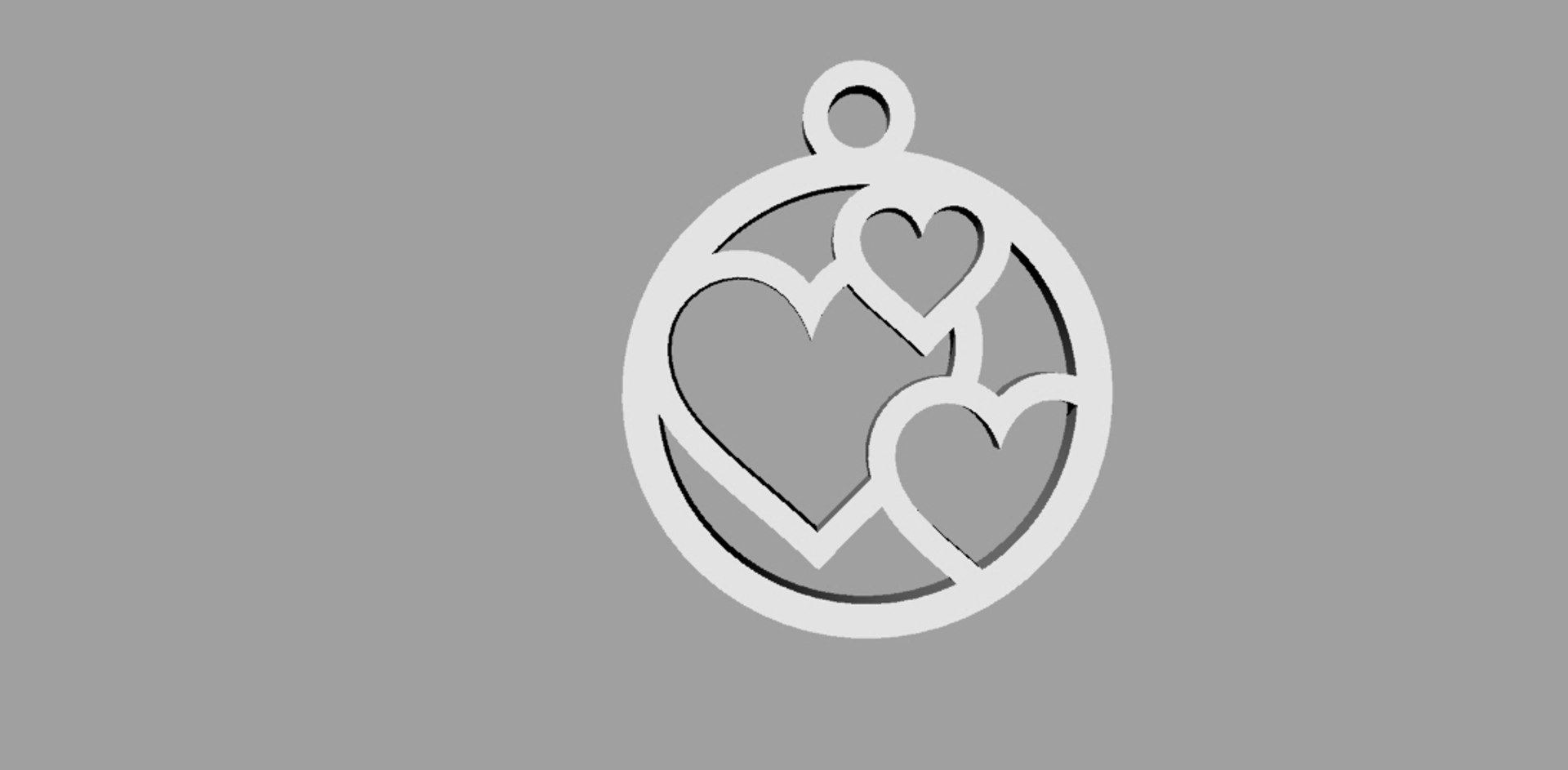 heart cnc pendant 3d 3ds