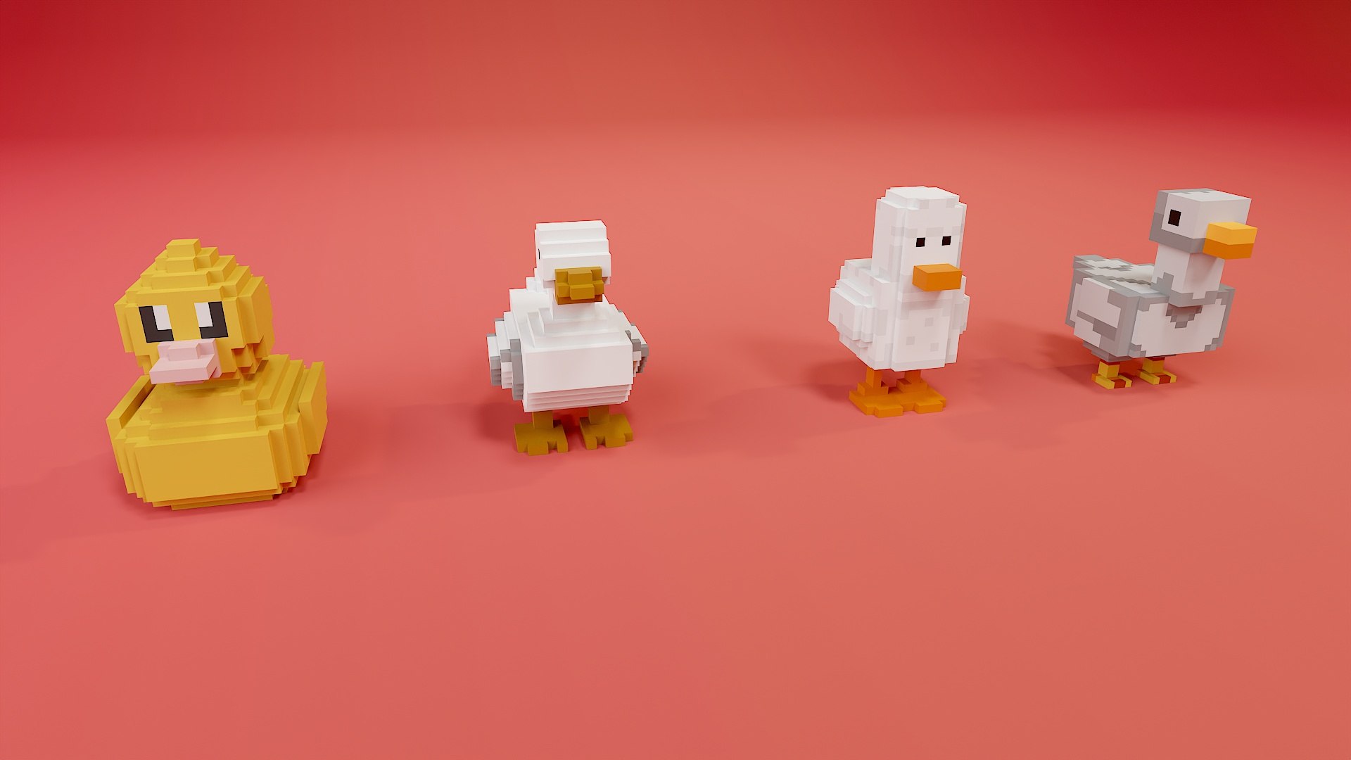 Duck Voxel Art Pack 3d Model 3D Model - TurboSquid 2182431