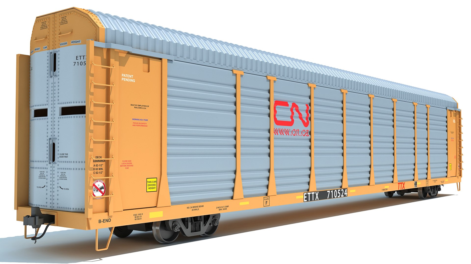 Auto Carrier Car Canadian 3D Model - TurboSquid 1630381