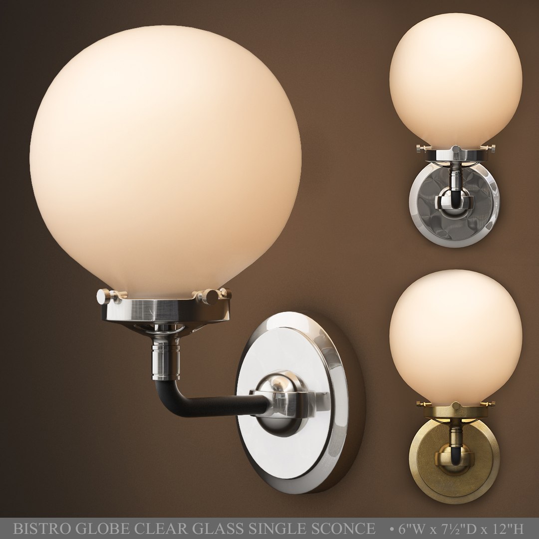 Bistro Globe Clear Glass 3D Model - TurboSquid 1167608