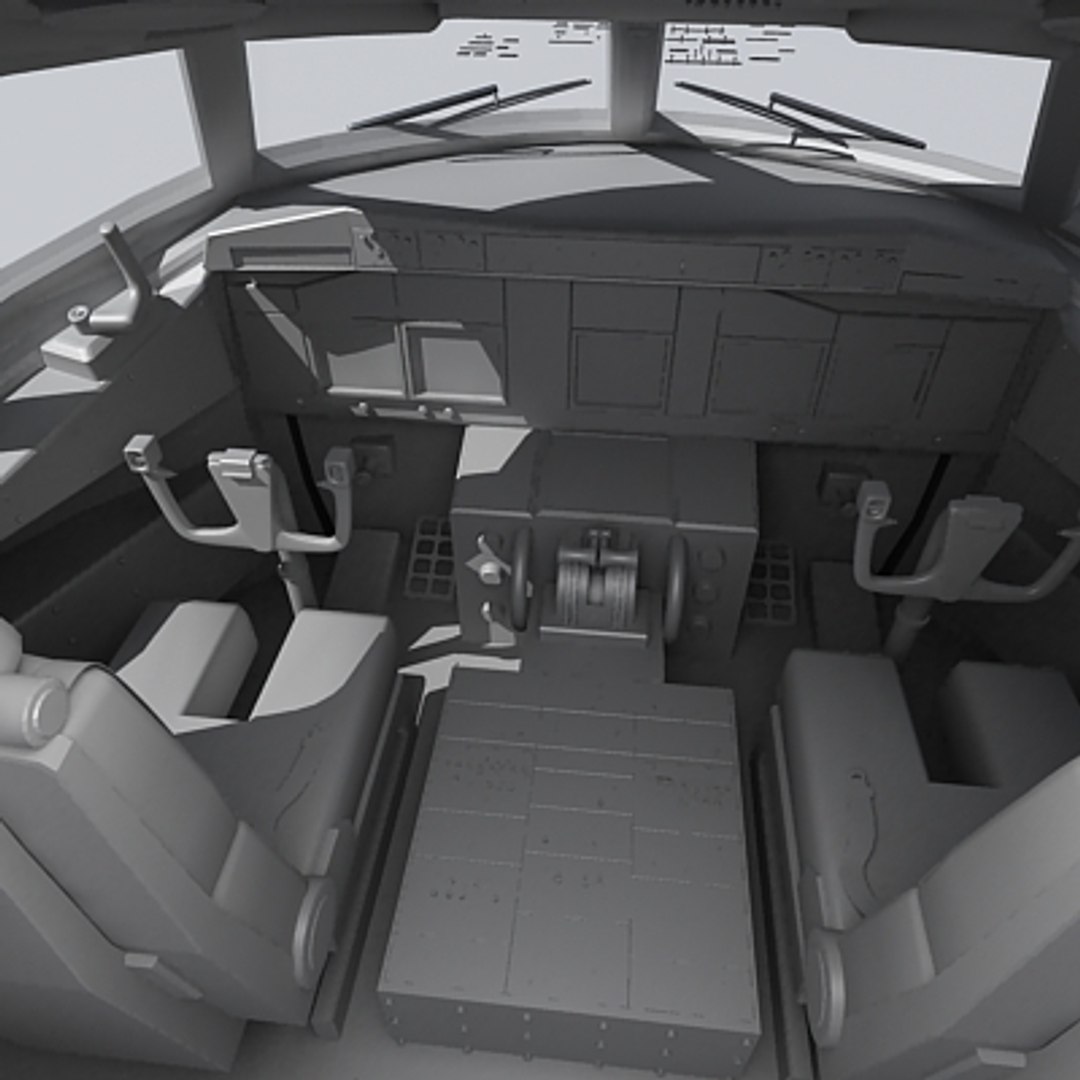 interior cockpit 3d model