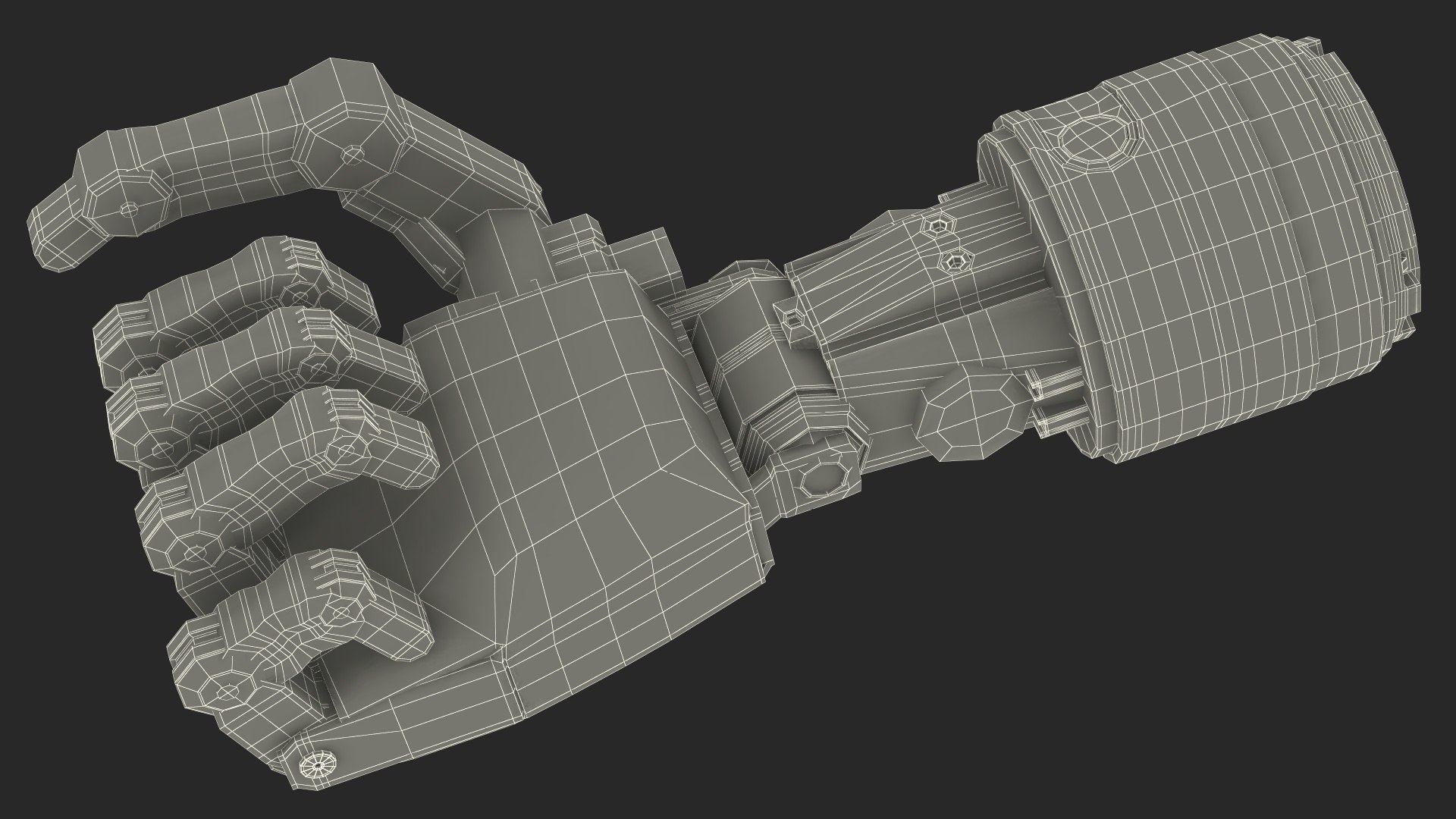 3D Arm Mechanical Into Fist model - TurboSquid 2113793