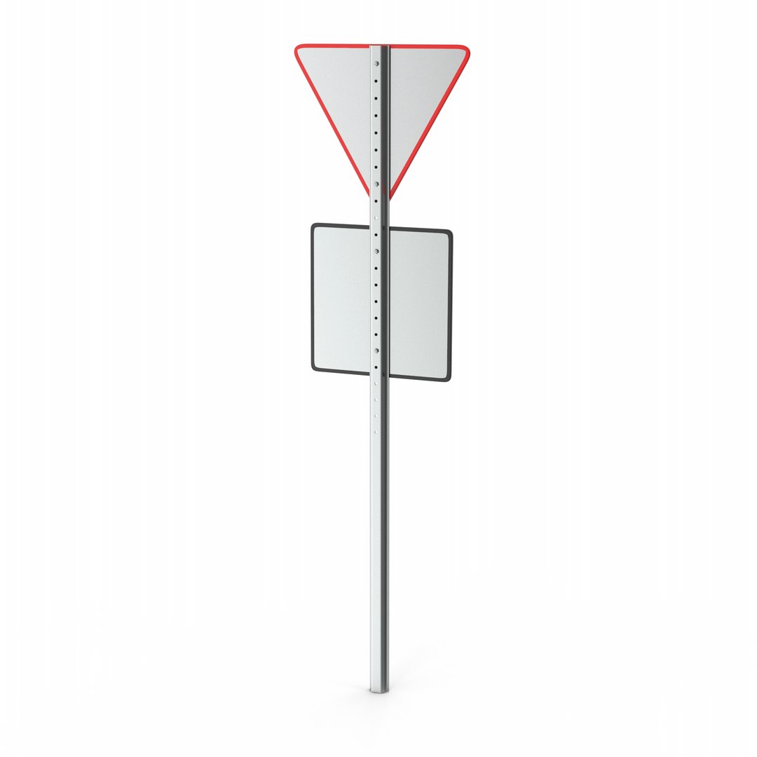 Give Way Road Sign 3D - TurboSquid 2039733