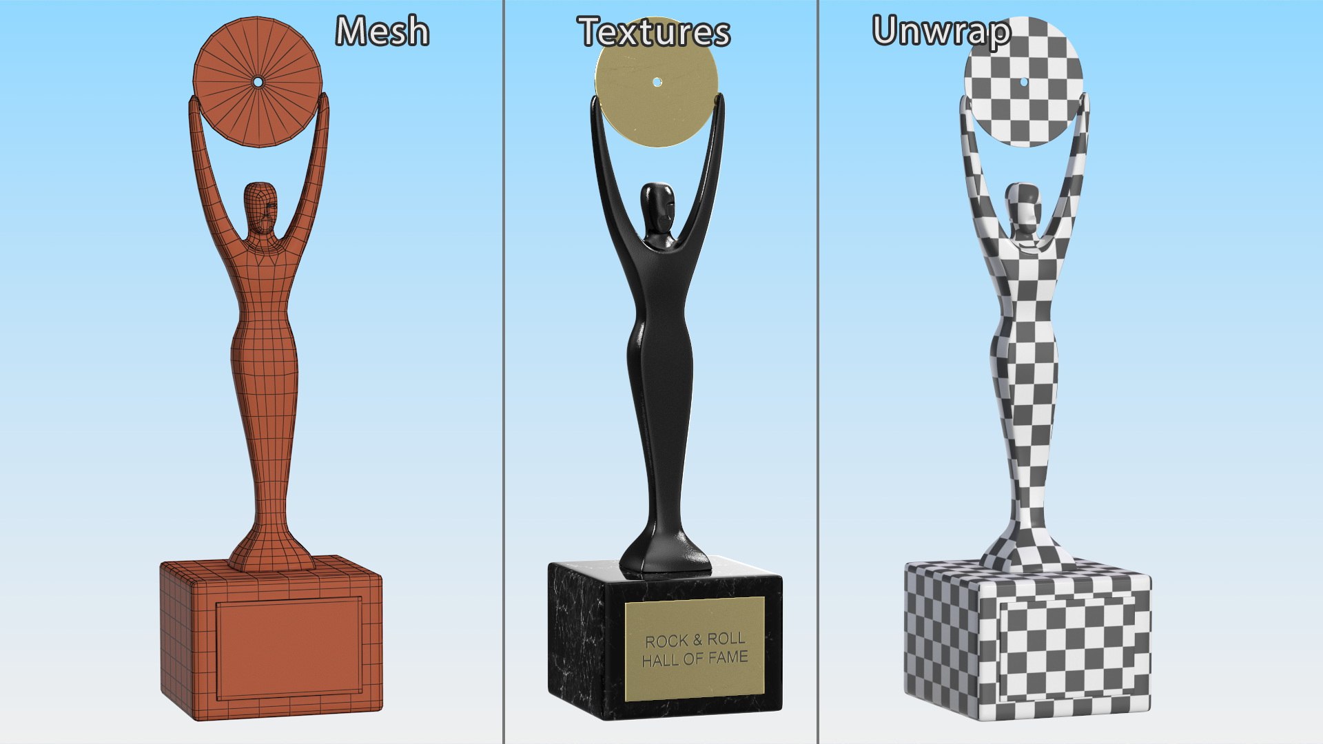 Rock And Roll Hall Of Fame Trophy 3D Model - TurboSquid 2041059