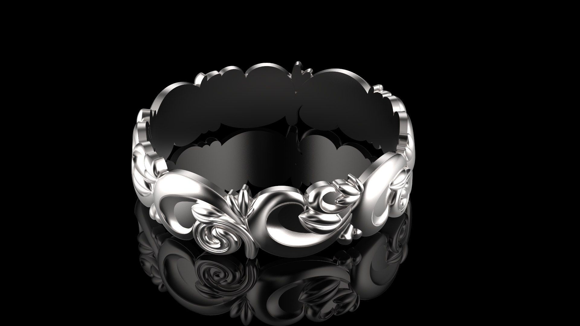 3D Flower Pattern Ring Model - TurboSquid 1634574