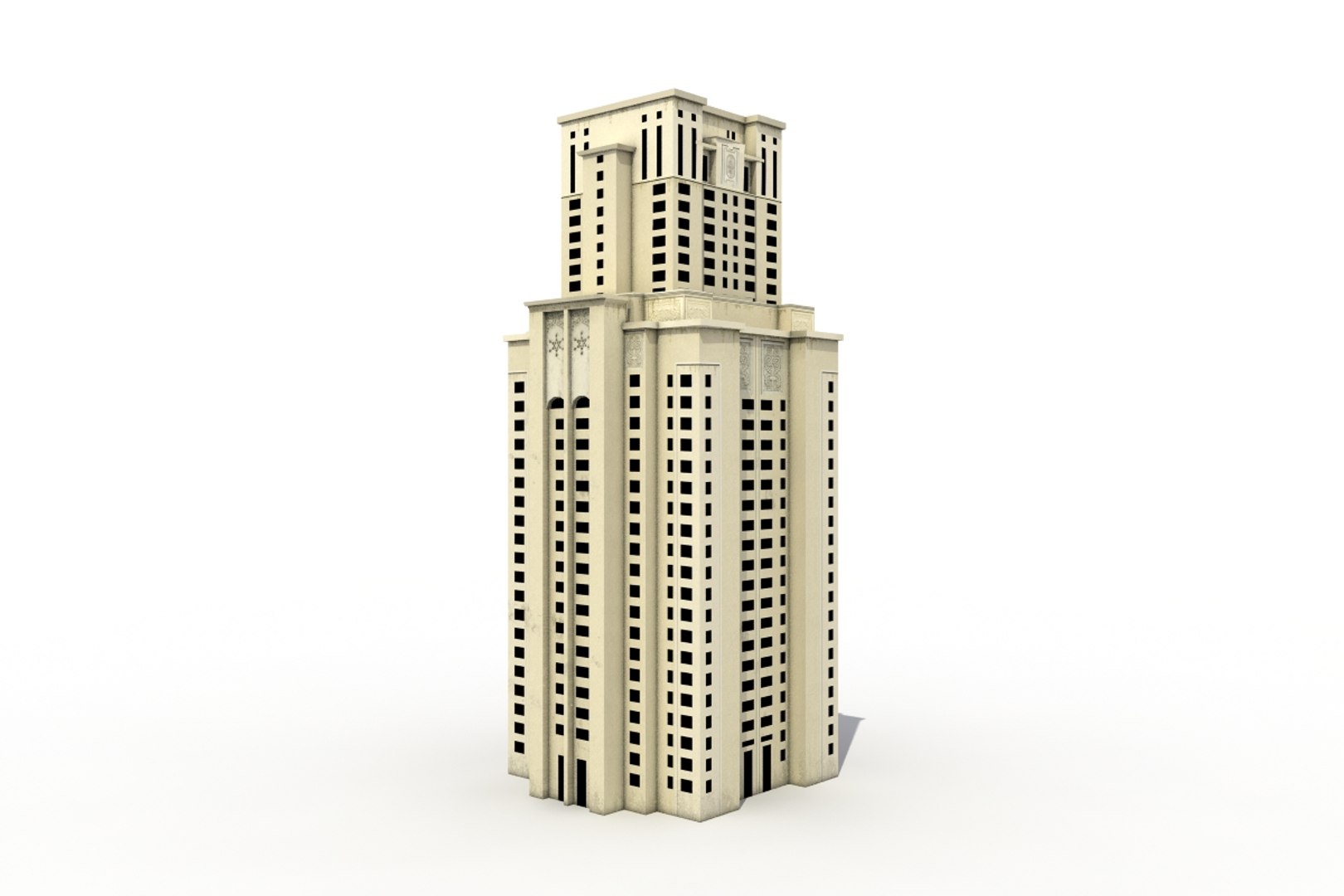 3d tall building oriental model