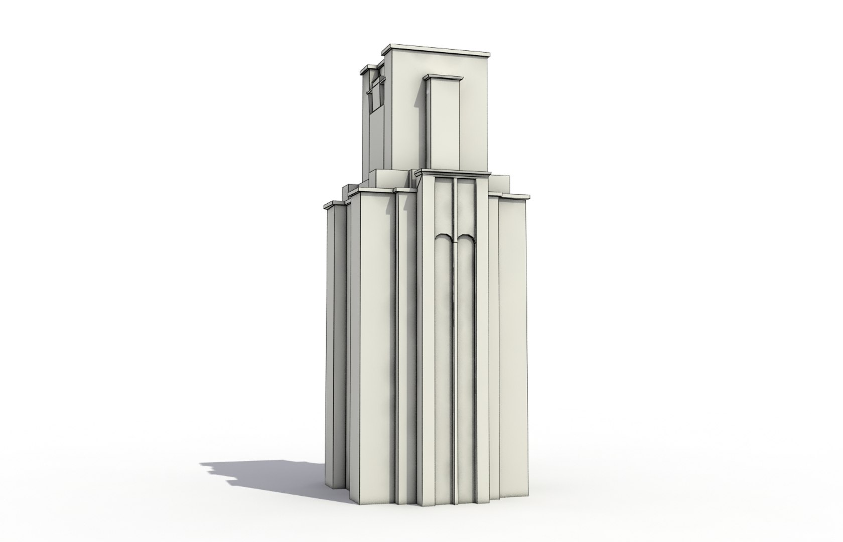 3d Tall Building Oriental Model