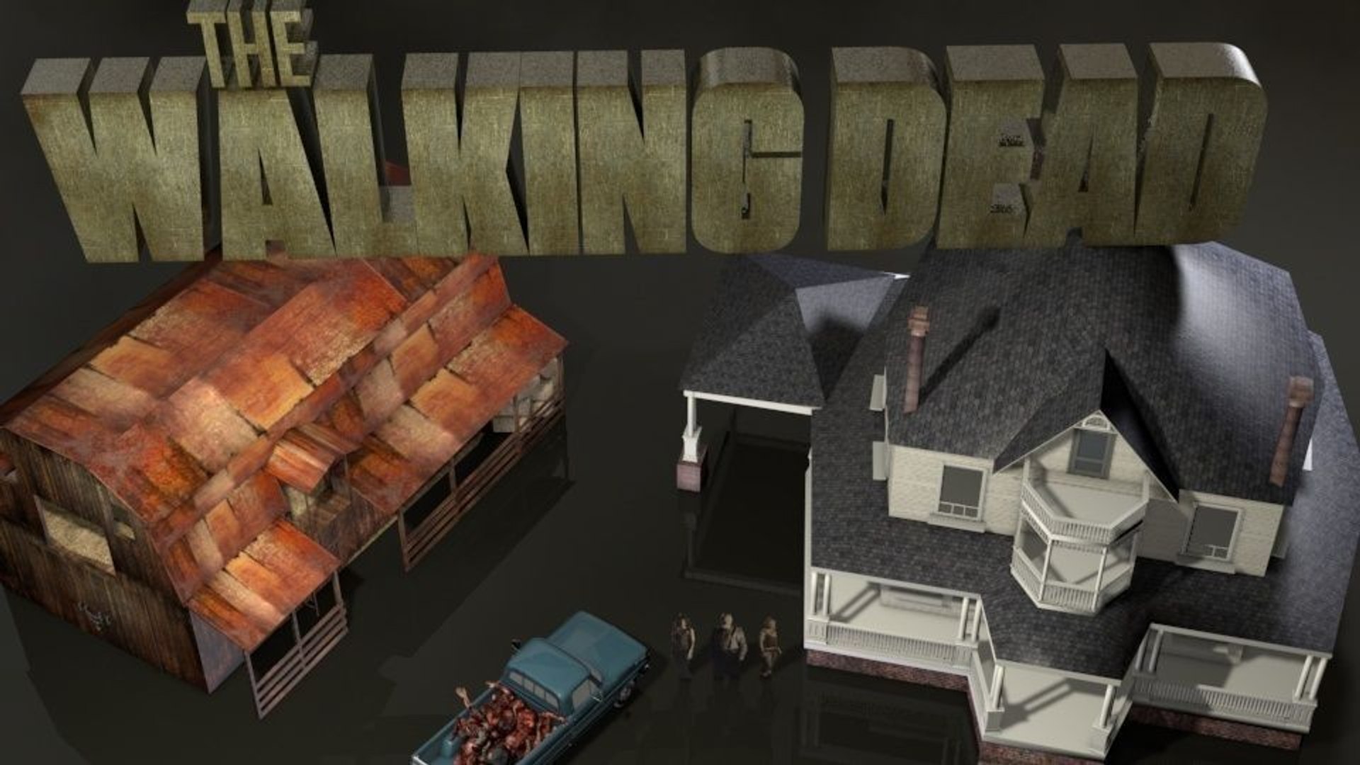 3d Walking Dead Farm Model