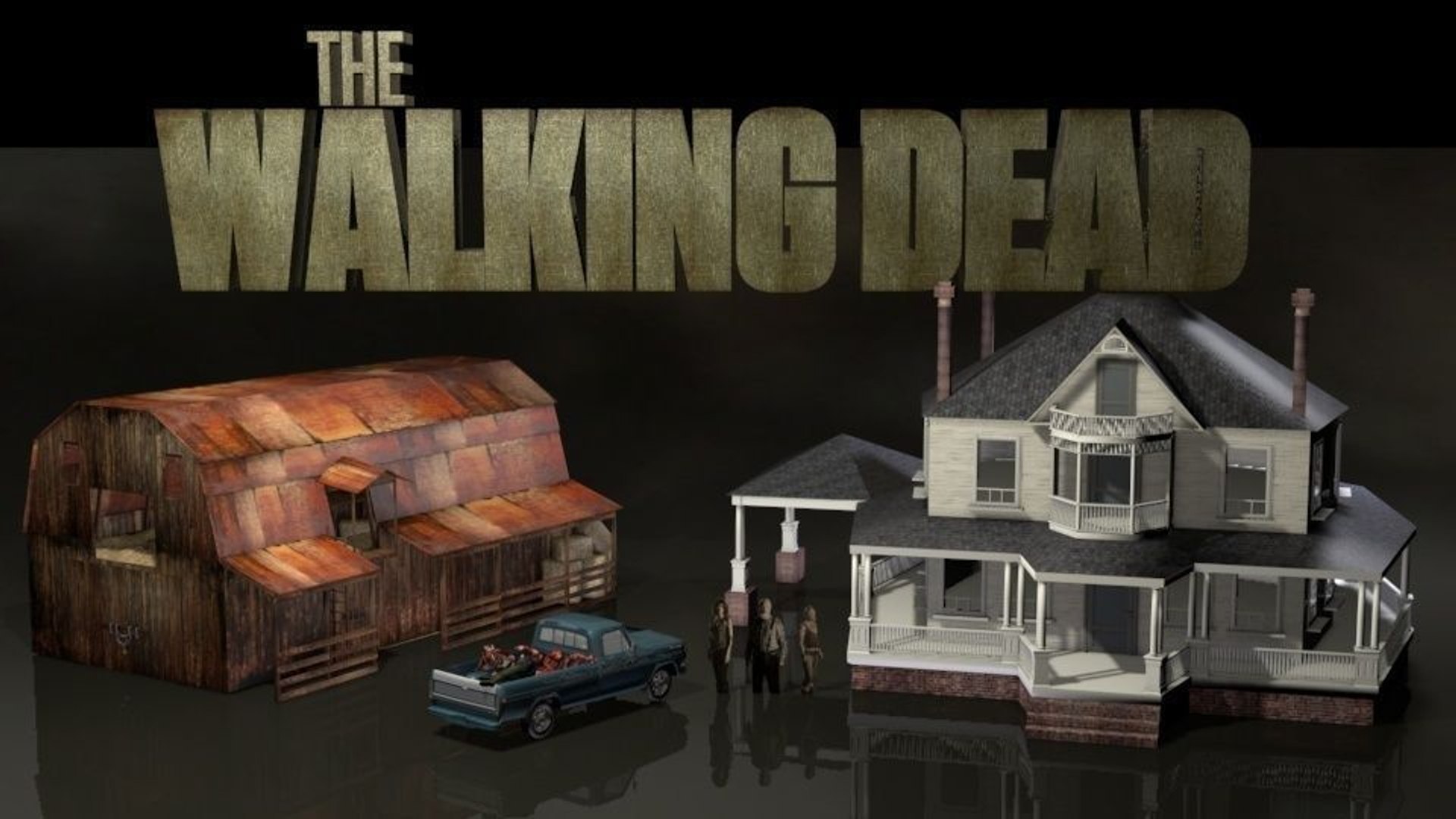 3d Walking Dead Farm Model