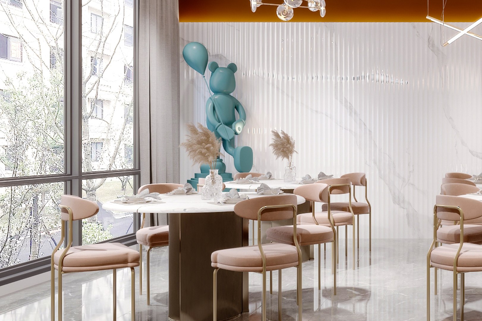 3D Postmodern luxury restaurant model - TurboSquid 2062173