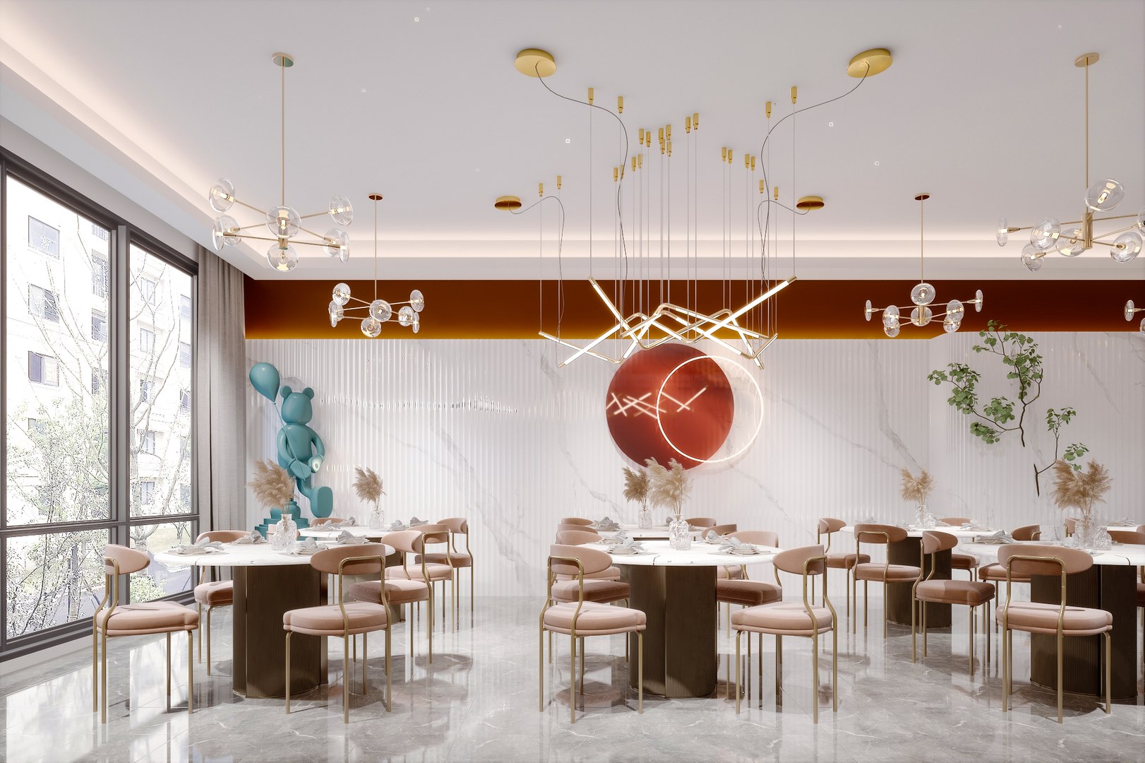 3D Postmodern luxury restaurant model - TurboSquid 2062173