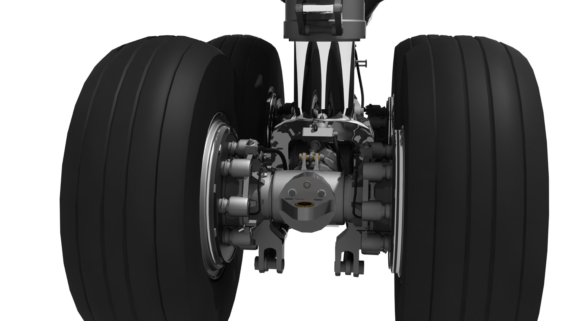 3d 747-400 Body Landing Gear Model