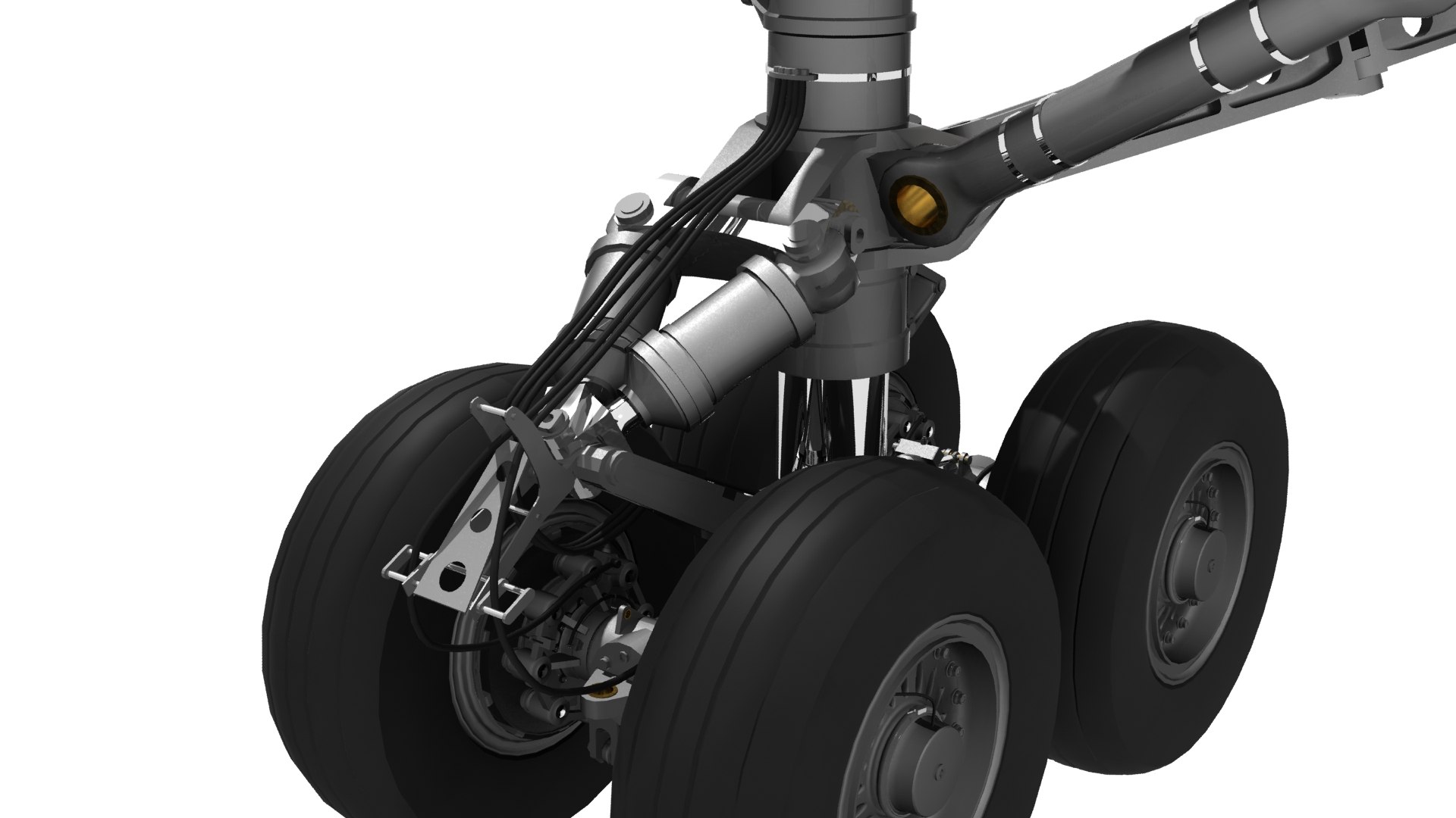 3d 747-400 Body Landing Gear Model