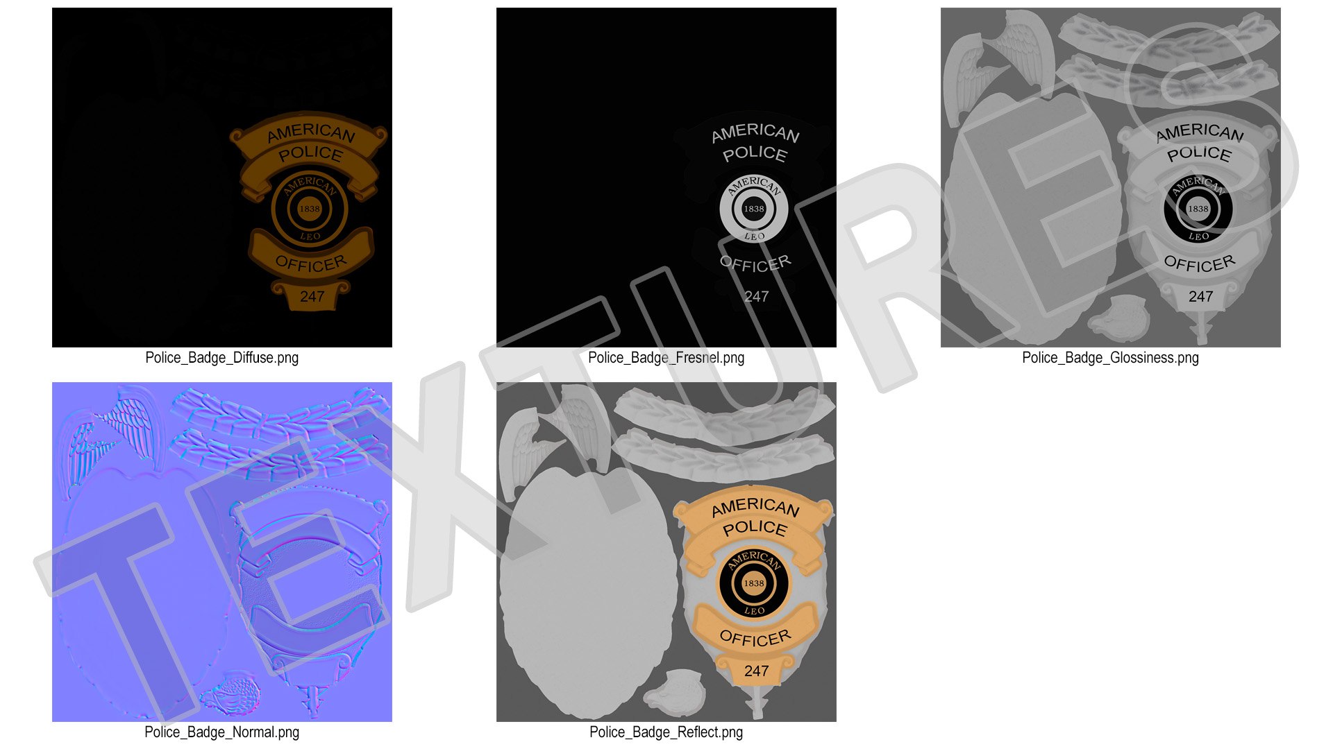 3D Police Badge model - TurboSquid 2161304