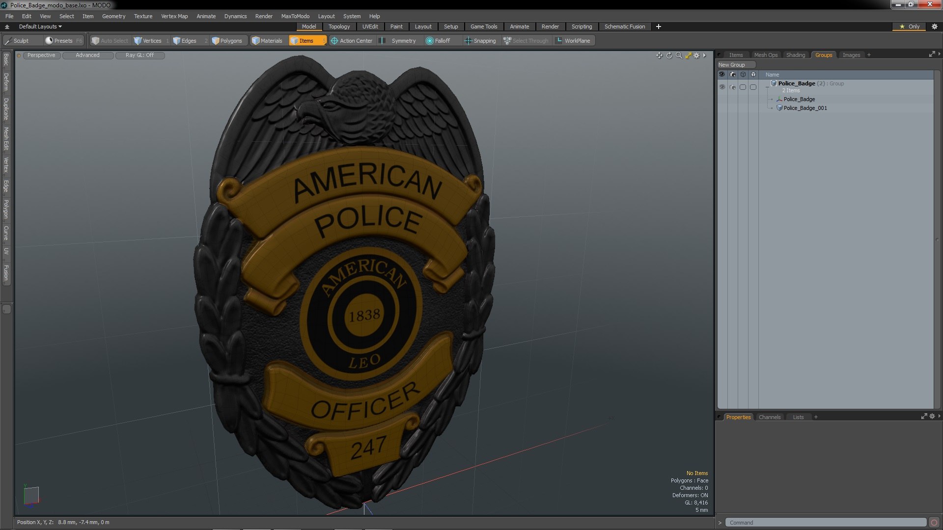 3D Police Badge model - TurboSquid 2161304