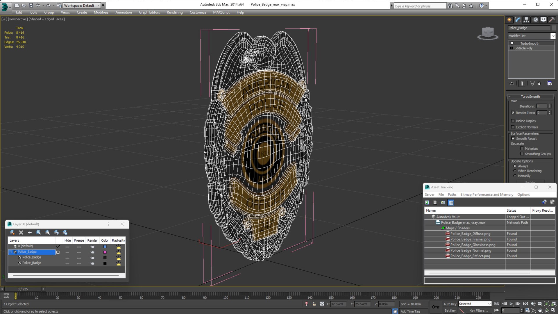 3D Police Badge model - TurboSquid 2161304