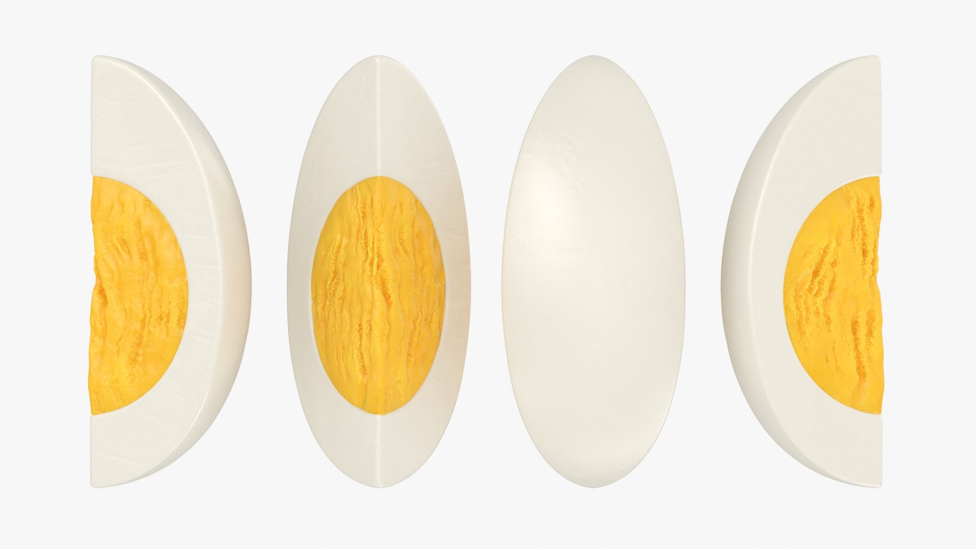 Hard Boiled Egg Slice 3D Model - TurboSquid 2165604