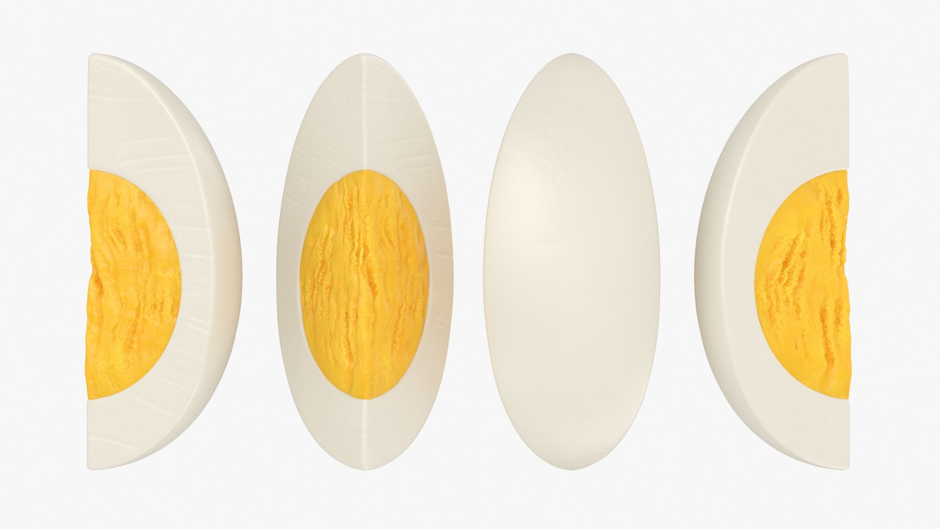 Hard Boiled Egg Slice 3D model - TurboSquid 2165604