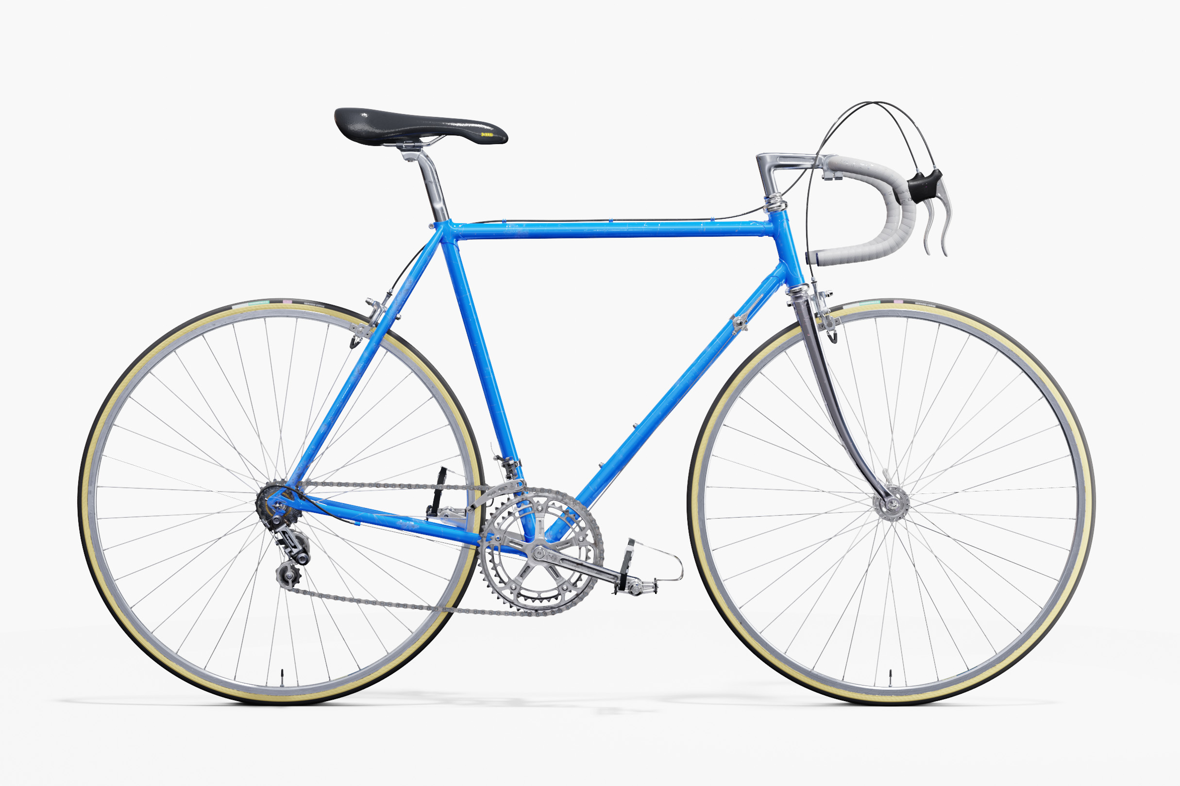 Modello 3D Bicicletta da corsa d'epoca - BLU - TurboSquid 2348255