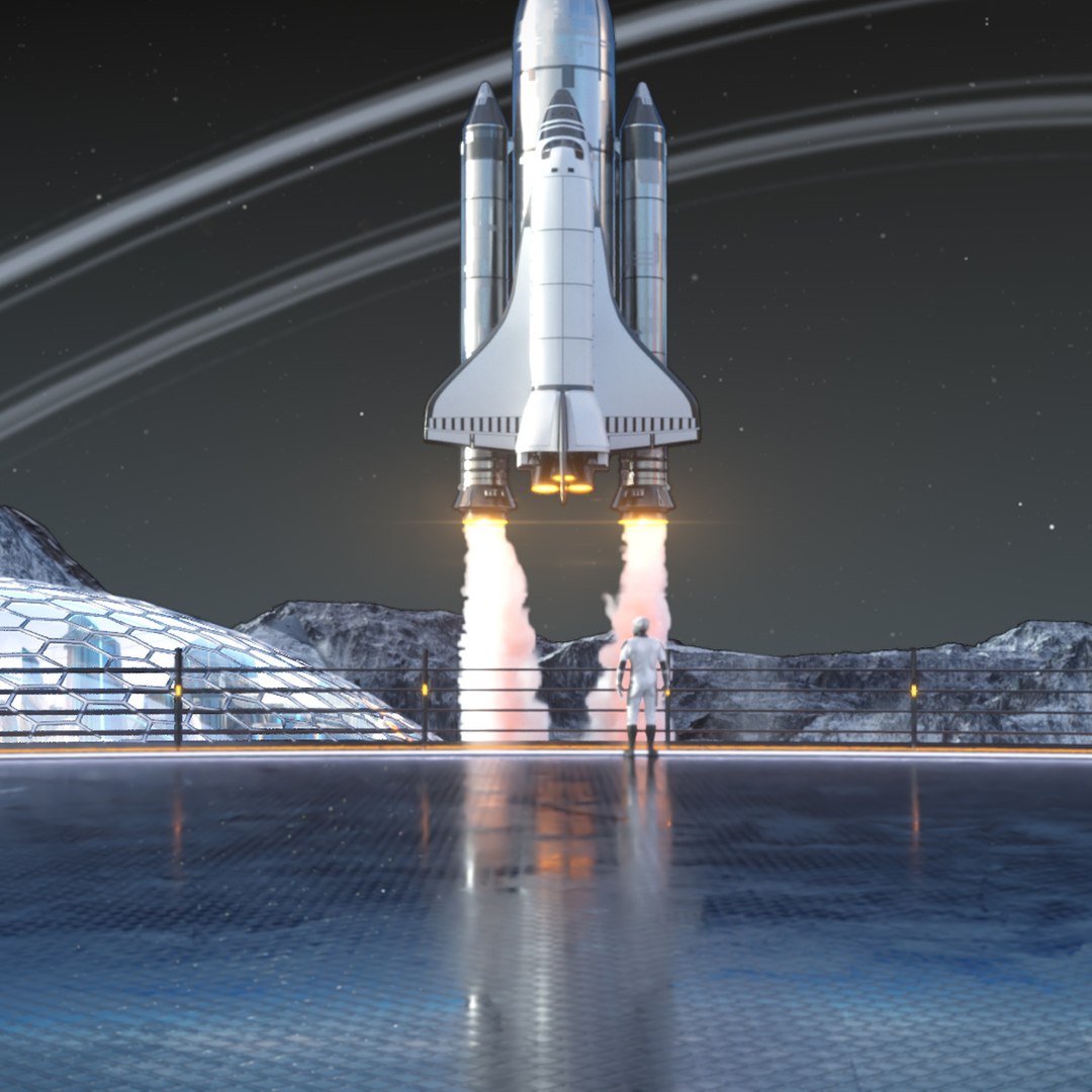 modelo 3d spaceship scene - TurboSquid 1993827